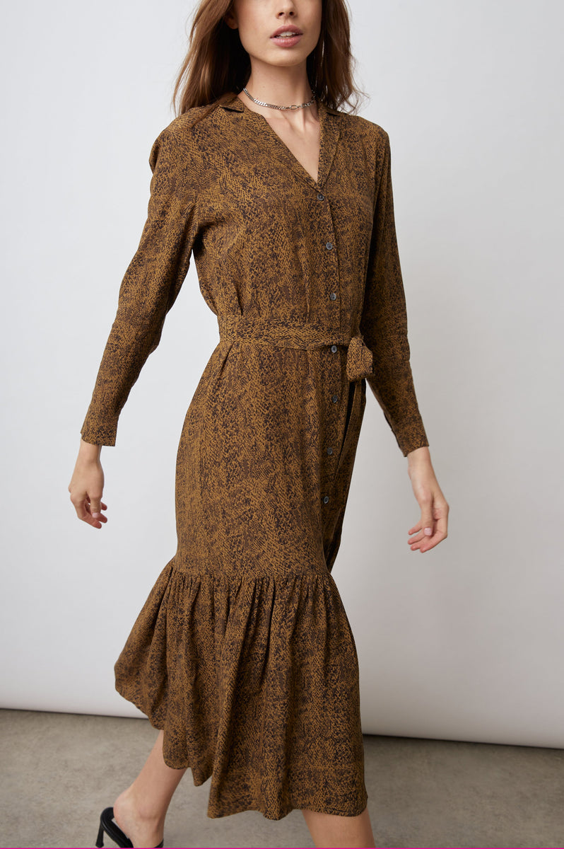 BEATRICE DRESS - SEPIA PYTHON – Rails EU