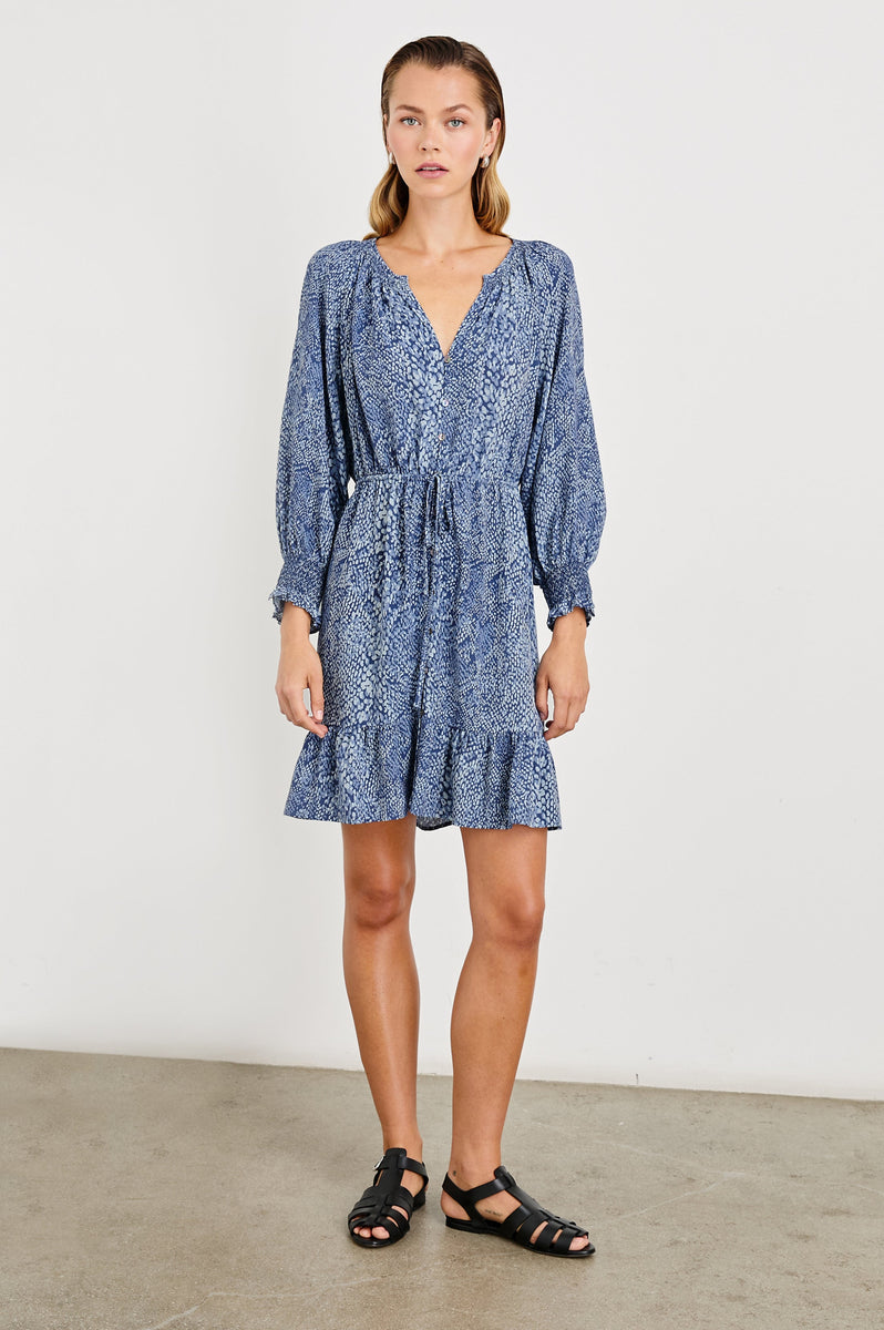 ELIZA DRESS - NAVY PYTHON – Rails EU