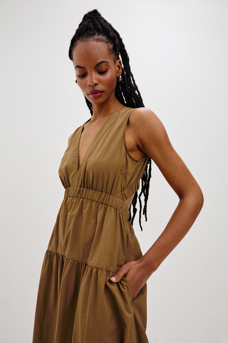 GENEVIEVE DRESS - SEPIA – Rails EU