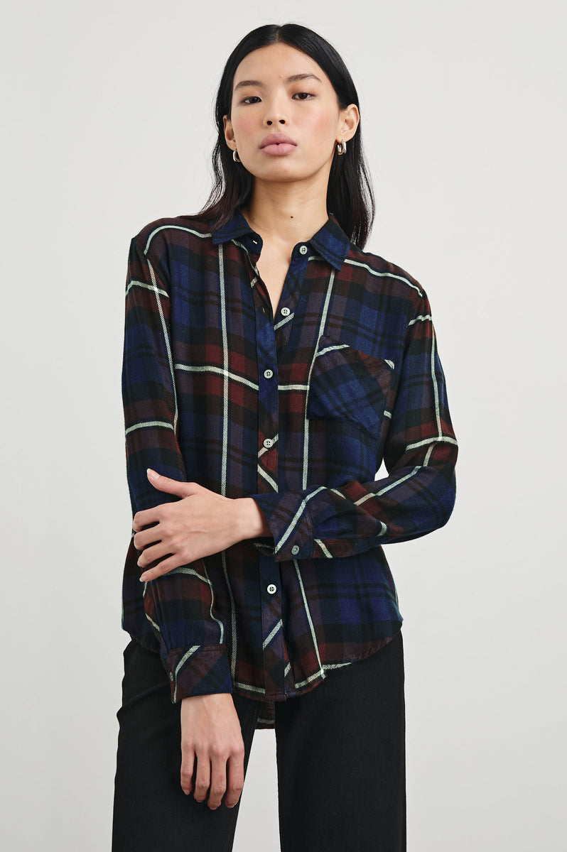 HUNTER SHIRT - CHESTNUT BIRCH NAVY – Rails EU