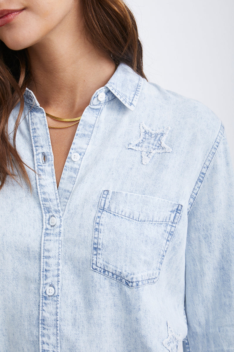 INGRID SHIRT - LIGHT ACID STARS – Rails EU