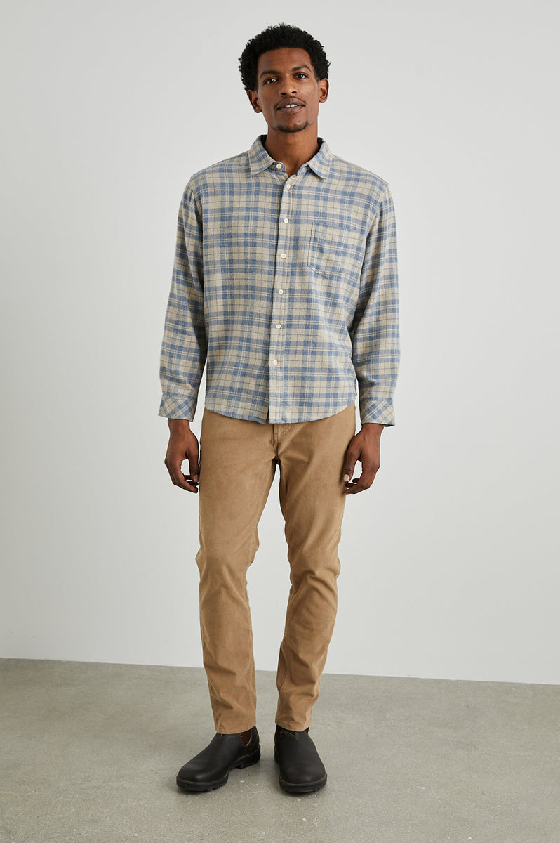 LENNOX SHIRT - OATMEAL ATLANTIC HEATHER – Rails EU