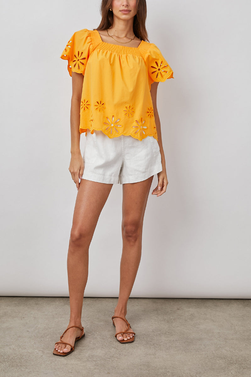 SONORA TOP - MARIGOLD EYELET – Rails EU