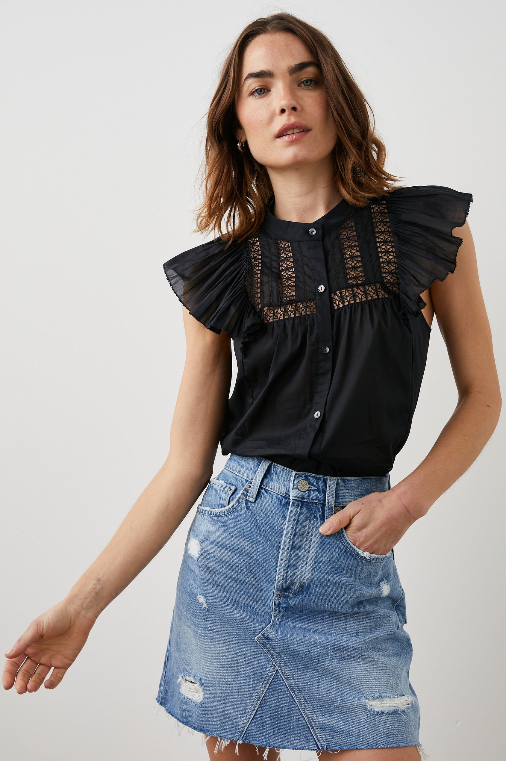 LOUELLA TOP - TRUE BLACK – Rails EU